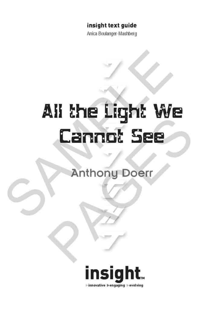 All the Light We Cannot See - Insight Text Guide - Insight Publications
