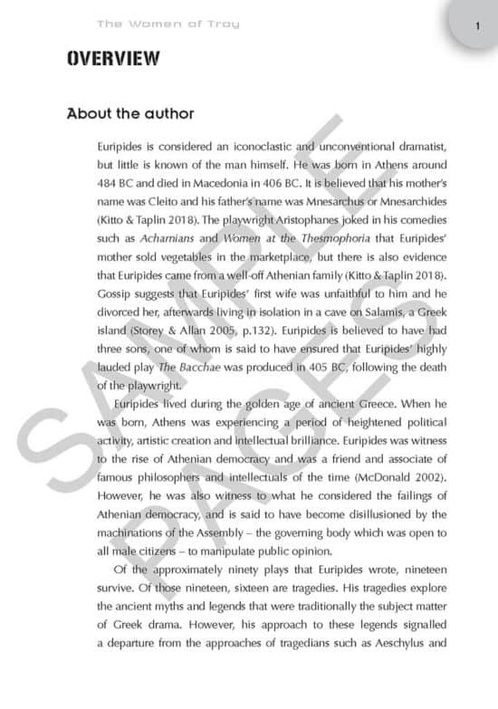 The Women of Troy – Insight Text Guide – Insight Publications