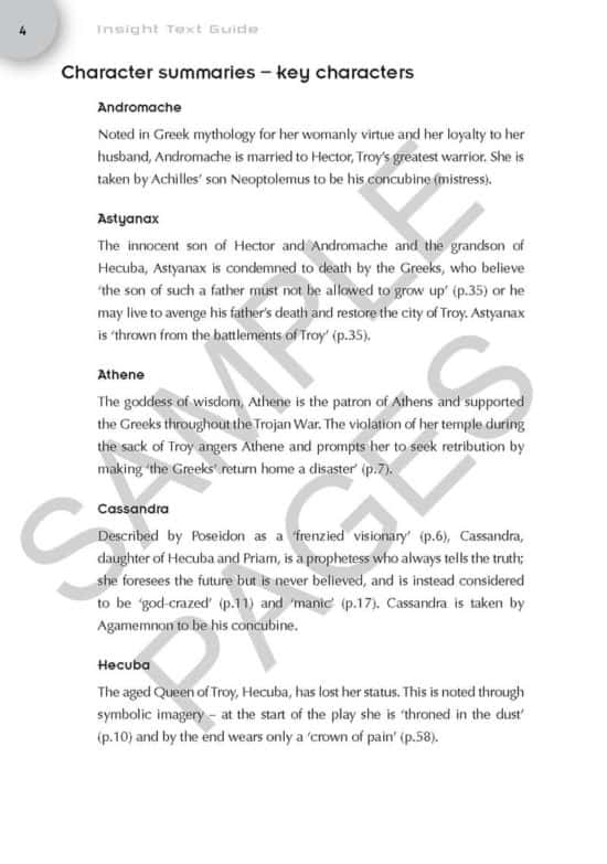 The Women of Troy – Insight Text Guide – Insight Publications