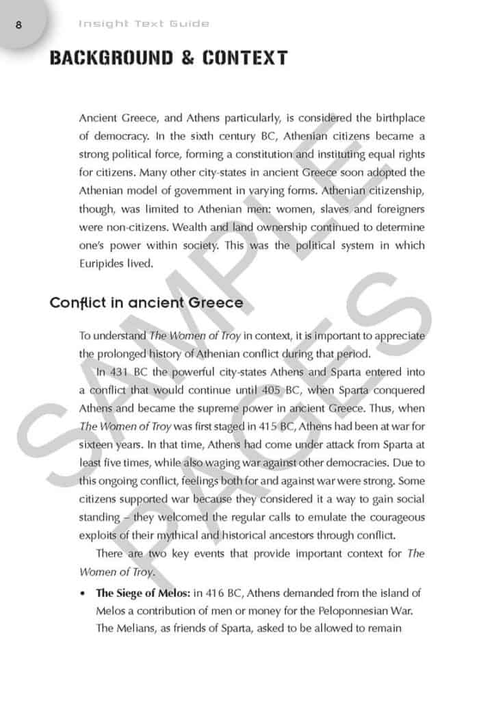 The Women of Troy – Insight Text Guide – Insight Publications