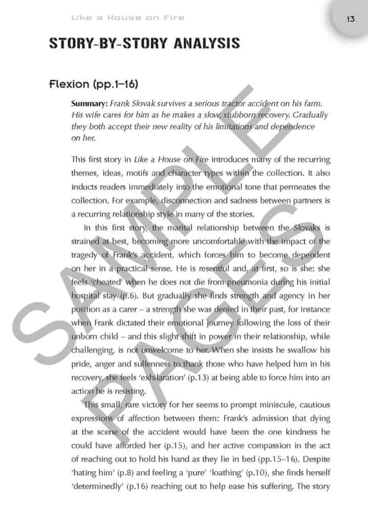 Like a House on Fire – Insight Text Guide – Insight Publications