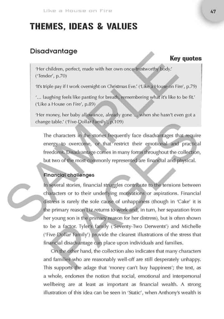 Like a House on Fire – Insight Text Guide – Insight Publications