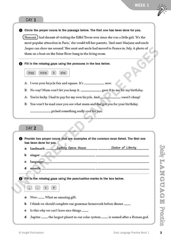 Daily Language Practice Book 1 – Insight Publications
