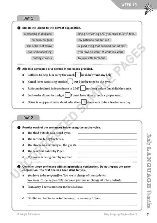 Daily Language Practice Book 2 – Insight Publications