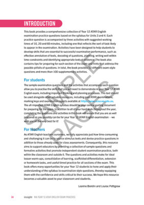 WA Year 12 ATAR English Exam Practice – Insight Publications