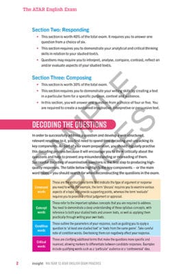 WA Year 12 ATAR English Exam Practice – Insight Publications