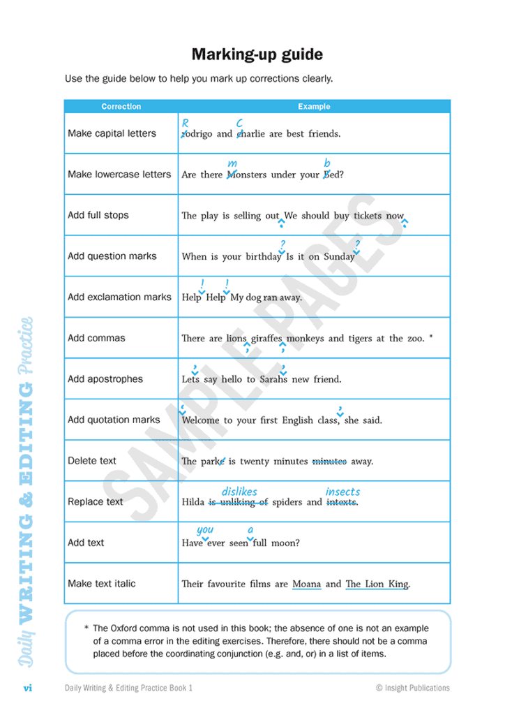 Daily Writing & Editing Practice Book 1 – Insight Publications