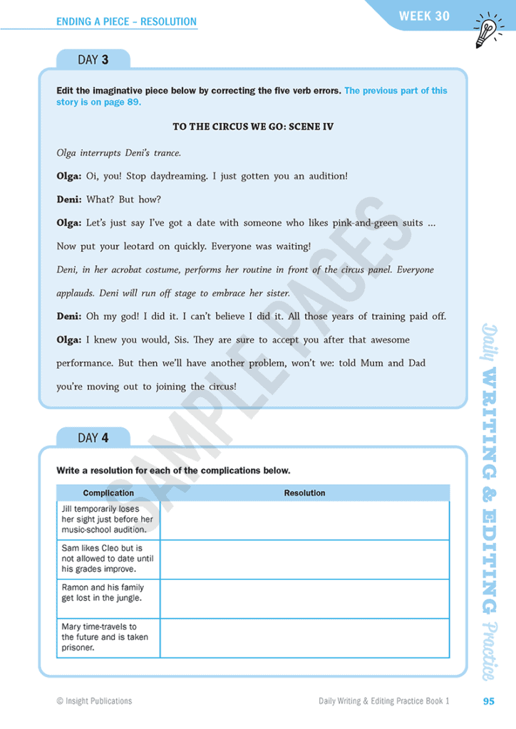 Daily Writing & Editing Practice Book 1 – Insight Publications