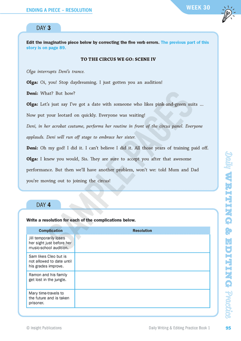 Daily Writing & Editing Practice Book 1 – Insight Publications