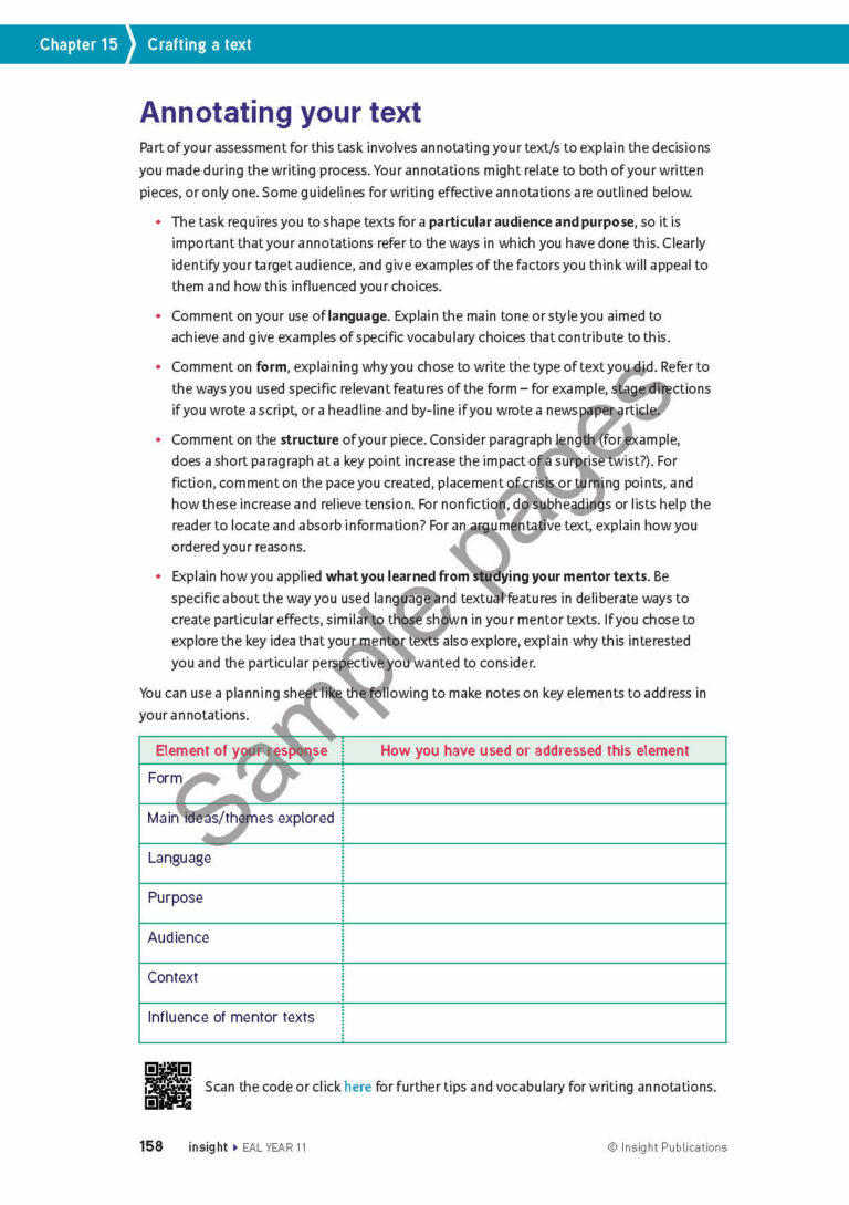 EAL Year 11 VCE Units 1 & 2 – 2023 Study Design – Insight Publications