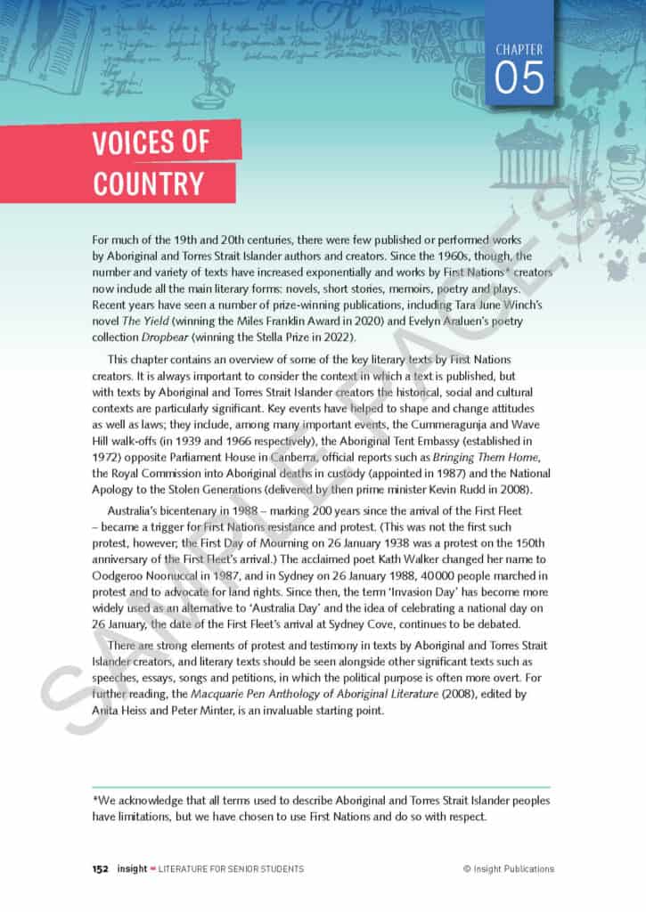 Literature for Senior Students 6th Edition – Insight Publications