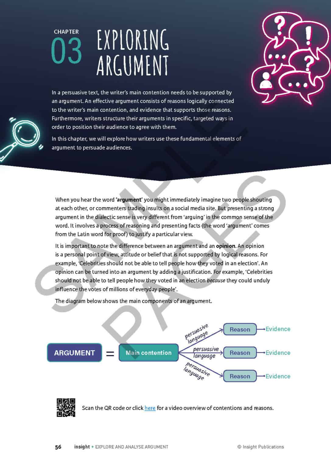 Explore and Analyse Argument – 2023 Study Design – Insight Publications