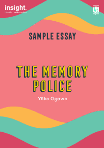 The Memory Police - Sample Essay - Insight Publications